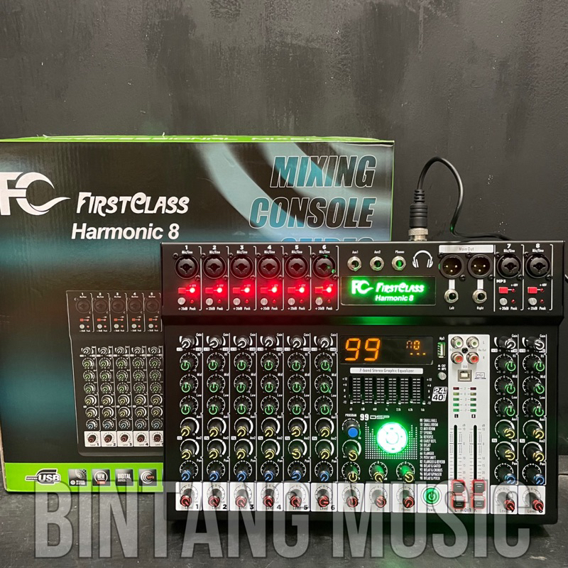 Jual mixer firstclass harmonic 8 original mixer 8 channel harmonic8 first class | Shopee Indonesia