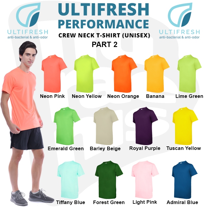 Jual Kaos Olahraga Polos Ultifresh - Performance Crew Neck T-Shirt ...
