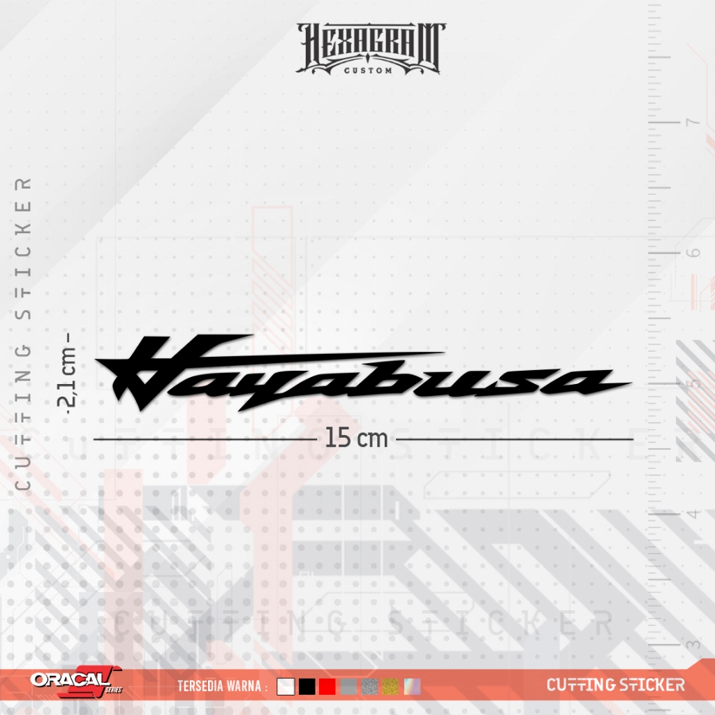 Jual Cutting Sticker Suzuki Hayabusa Text Logo Medium | Stiker Cutting ...