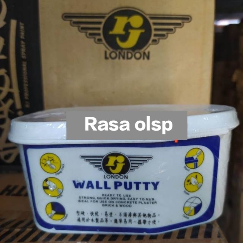 Jual Dempul RJ WALL Putty kemasan 1/2 kg dempul tembok, dempul plafon ...