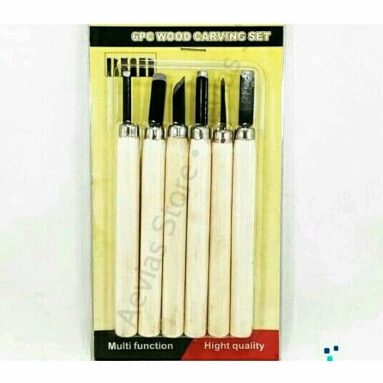 Jual Pisau Ukir Set in 1 Alat Pahat Kayu Wood Carving Knife- 1 set isi ...