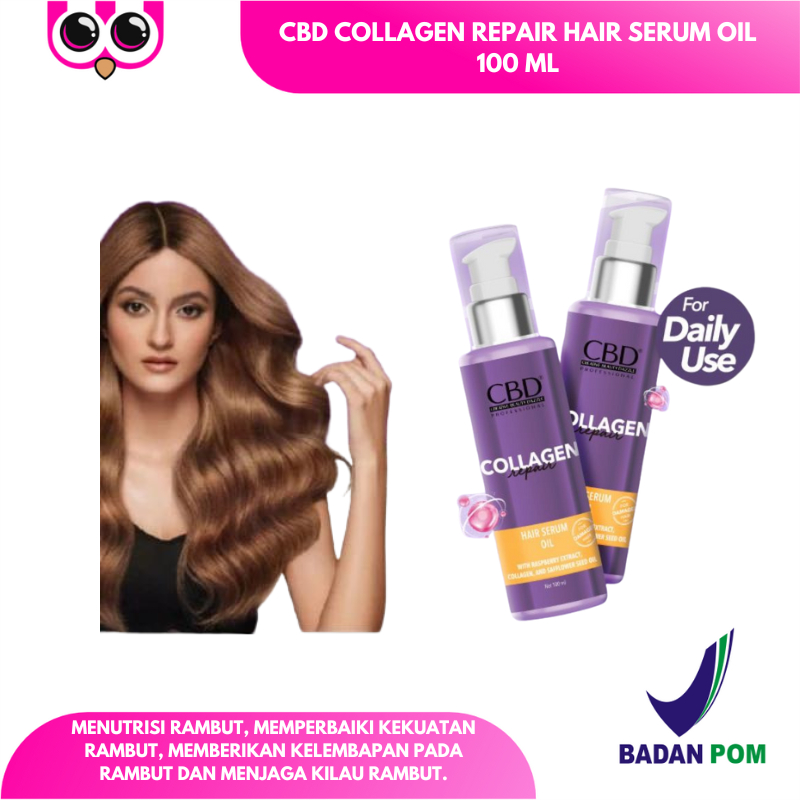 Jual CBD COLLAGEN REPAIR HAIR SERUM OIL 100 ML VITAMIN RAMBUT HAIRCARE ...