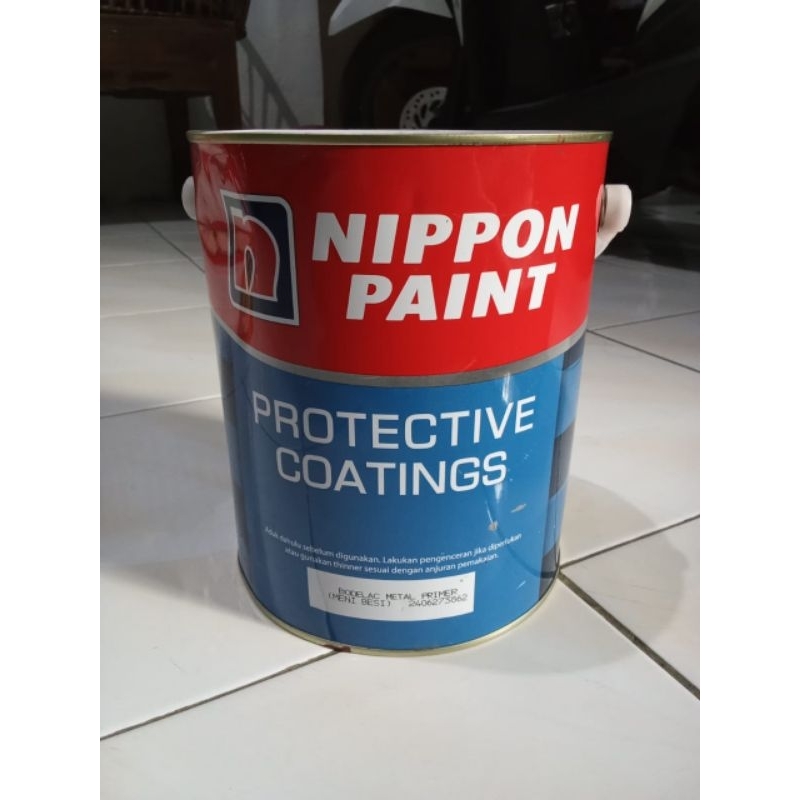 Jual NIPPON PAINT BODELAC METAL PRIMER PROTECTIVE COATINGS (MENI BESI) WARNA MERAH 5KG | Shopee ...