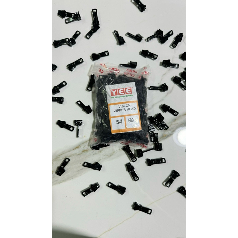 Jual kepala zipper yee no 5 vislon harga perpk isi 100pis | Shopee ...