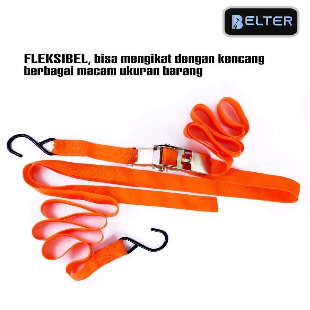 Jual Tali Pengikat Barang 5 Meter / Ratchet Tie Down Track Belt Cargo ...