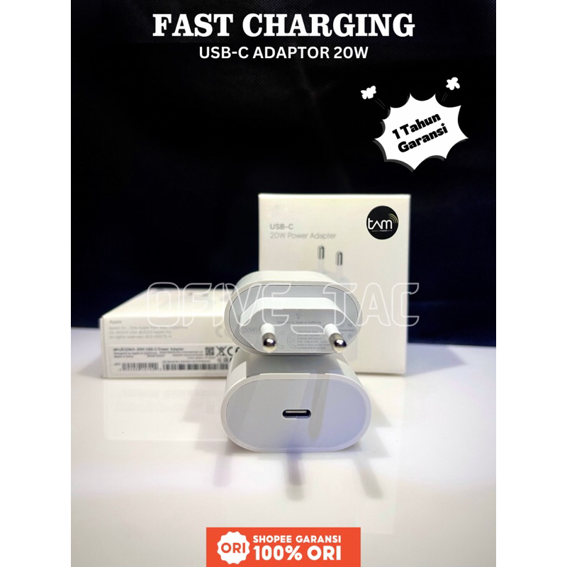 Jual (1 TAHUN GARANSI) Kepala Adaptor iPhone Fast Charging- USB-C Power ...