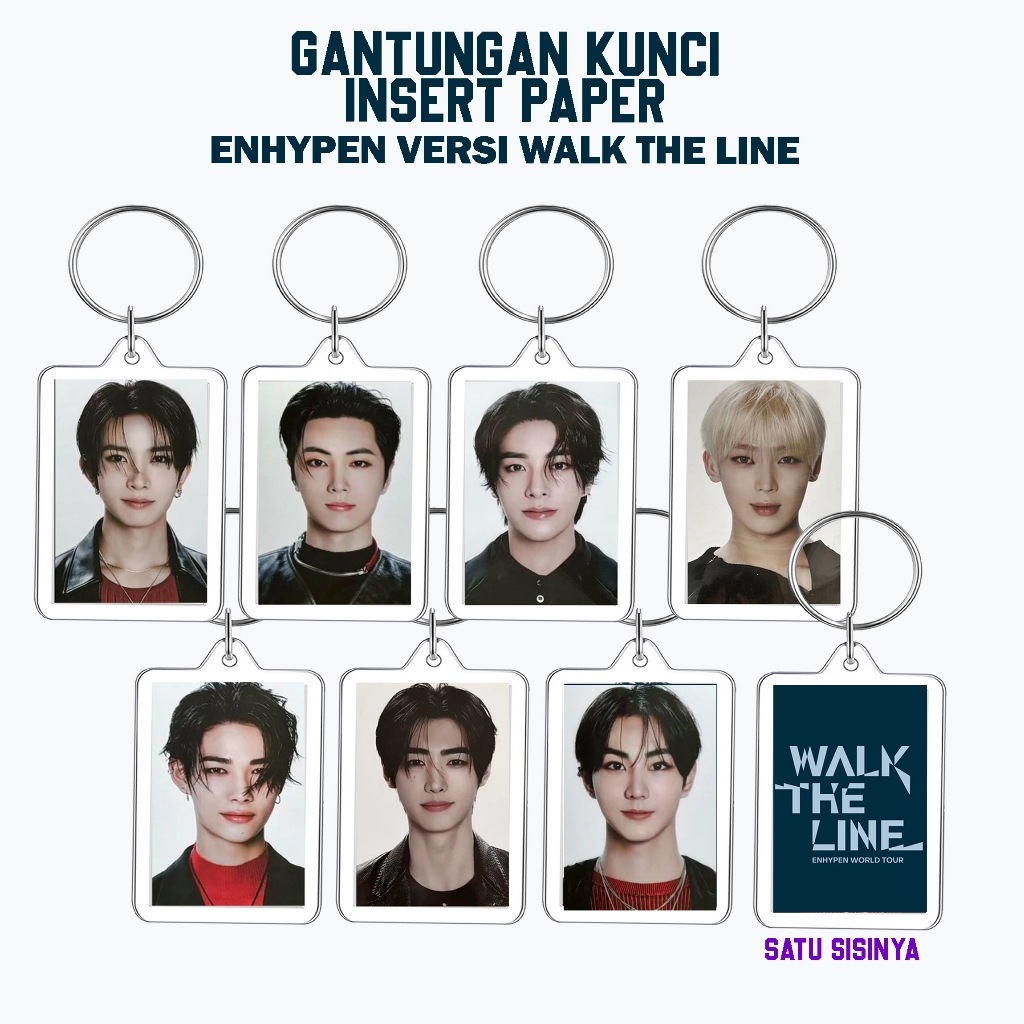 Jual ganci - gantungan kunci insert paper kpop engene WALK THE LINE ...