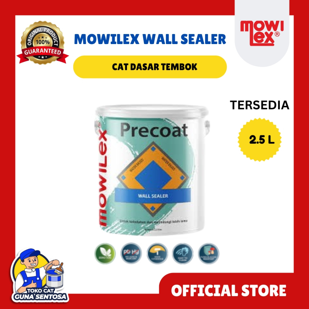 Jual CAT DASAR INTERIOR TEMBOK MOWILEX PRECOAT WALL SEALER 2.5 LITER ...
