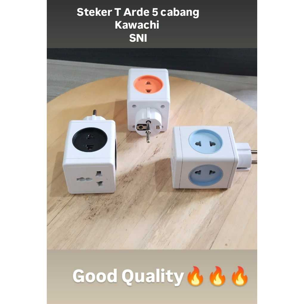 Jual Steker Colokan Serbaguna 5 Lubang Putih / Stop kontak / steker ...