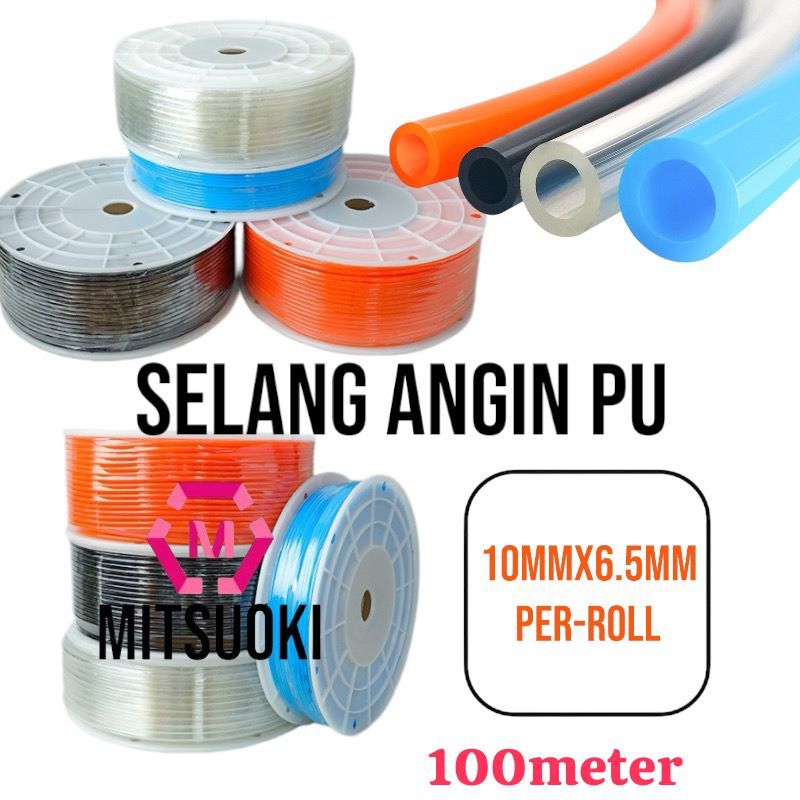 Jual SELANG ANGIN PU 10MM/SELANG ANGIN PU 10MMx6.5MM/SELANG ANGIN PU 10MM PER ROLL | Shopee ...
