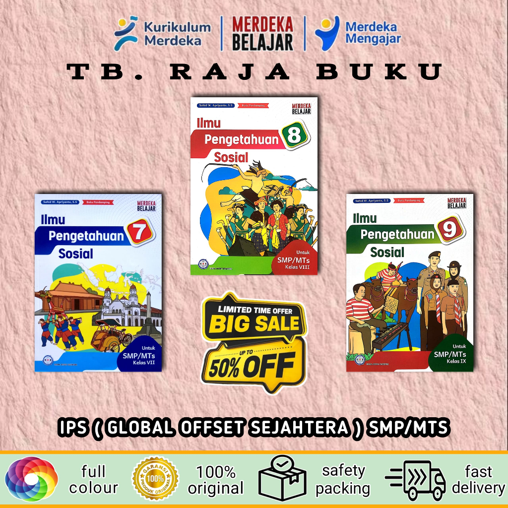 Jual BUKU SISWA IPS KELAS 7,8,9 SMP/MTS KURIKULUM MERDEKA - GLOBAL OFFSET SEJAHTERA - GOS ...