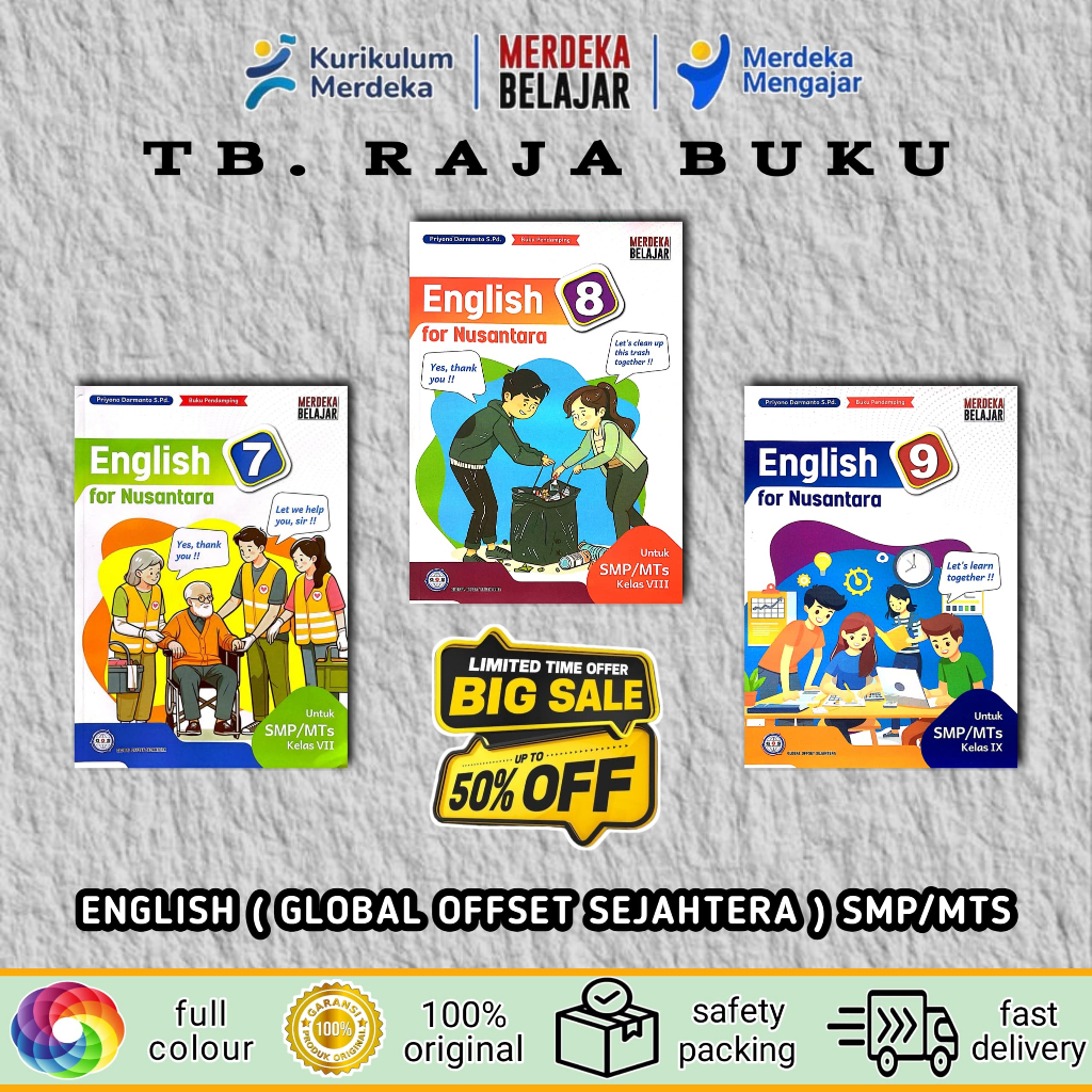 Jual Buku Siswa Pendamping BAHASA INGGRIS Kelas 7,8,9 SMP Kurikulum Merdeka - Global Offset ...