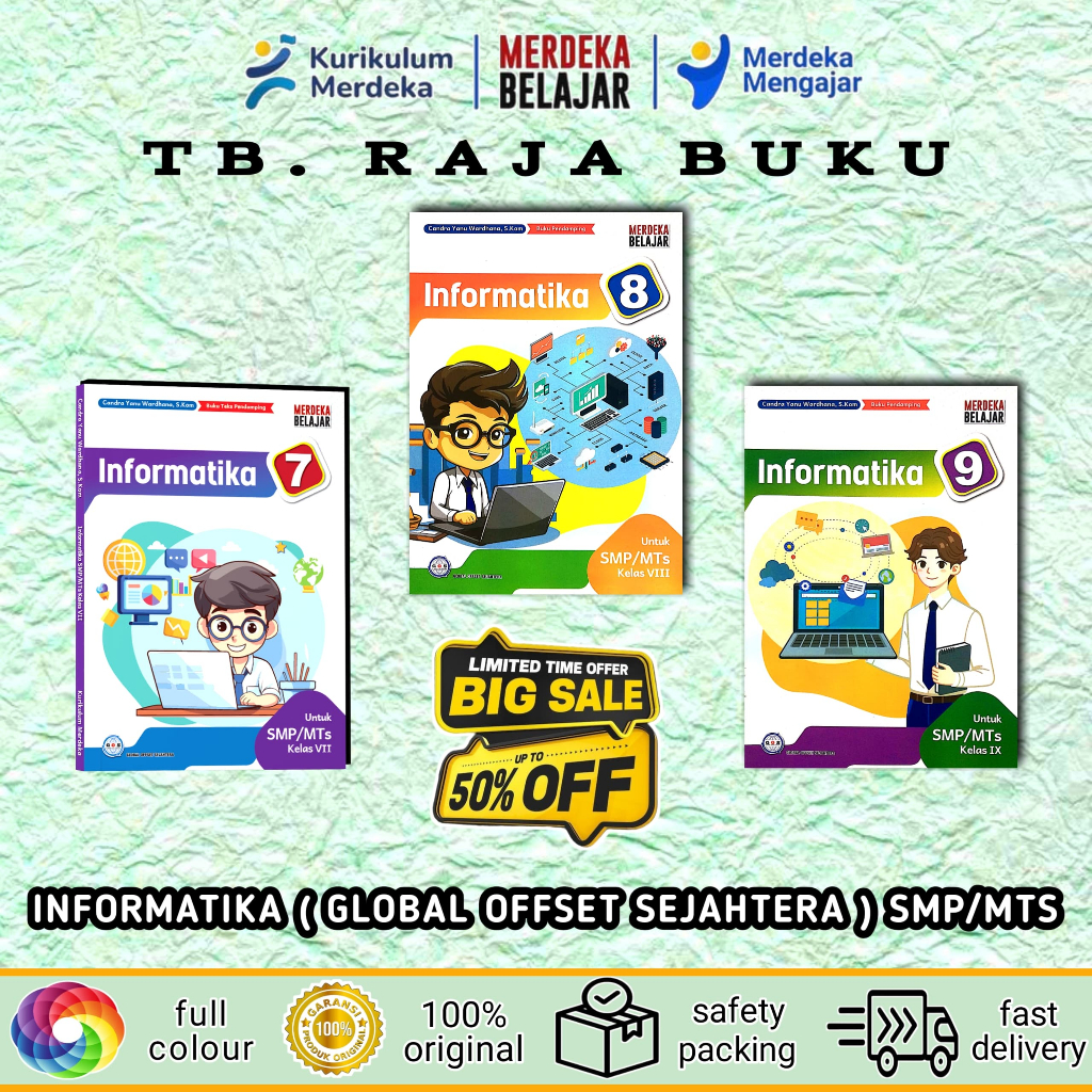 Jual Buku Siswa Pendamping INFORMATIKA Kelas 7,8,9 SMP Kurikulum Merdeka - Global Offset ...