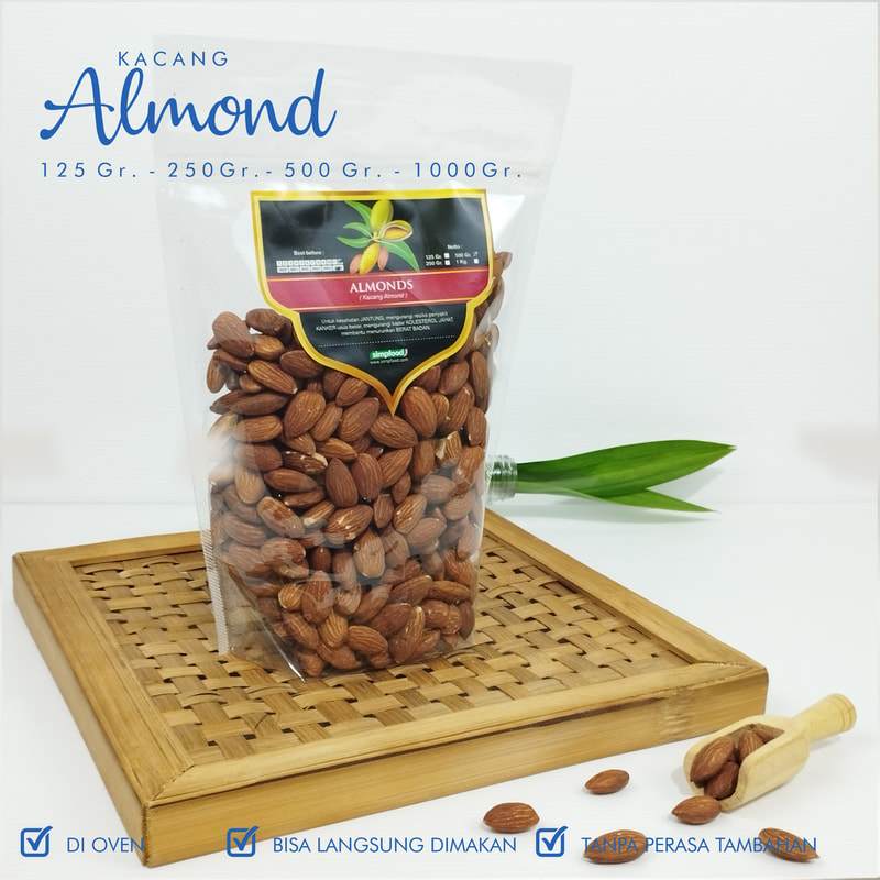 Jual Almond Kupas Matang Roasted/Oven SIAP MAKAN 1kg | Shopee Indonesia