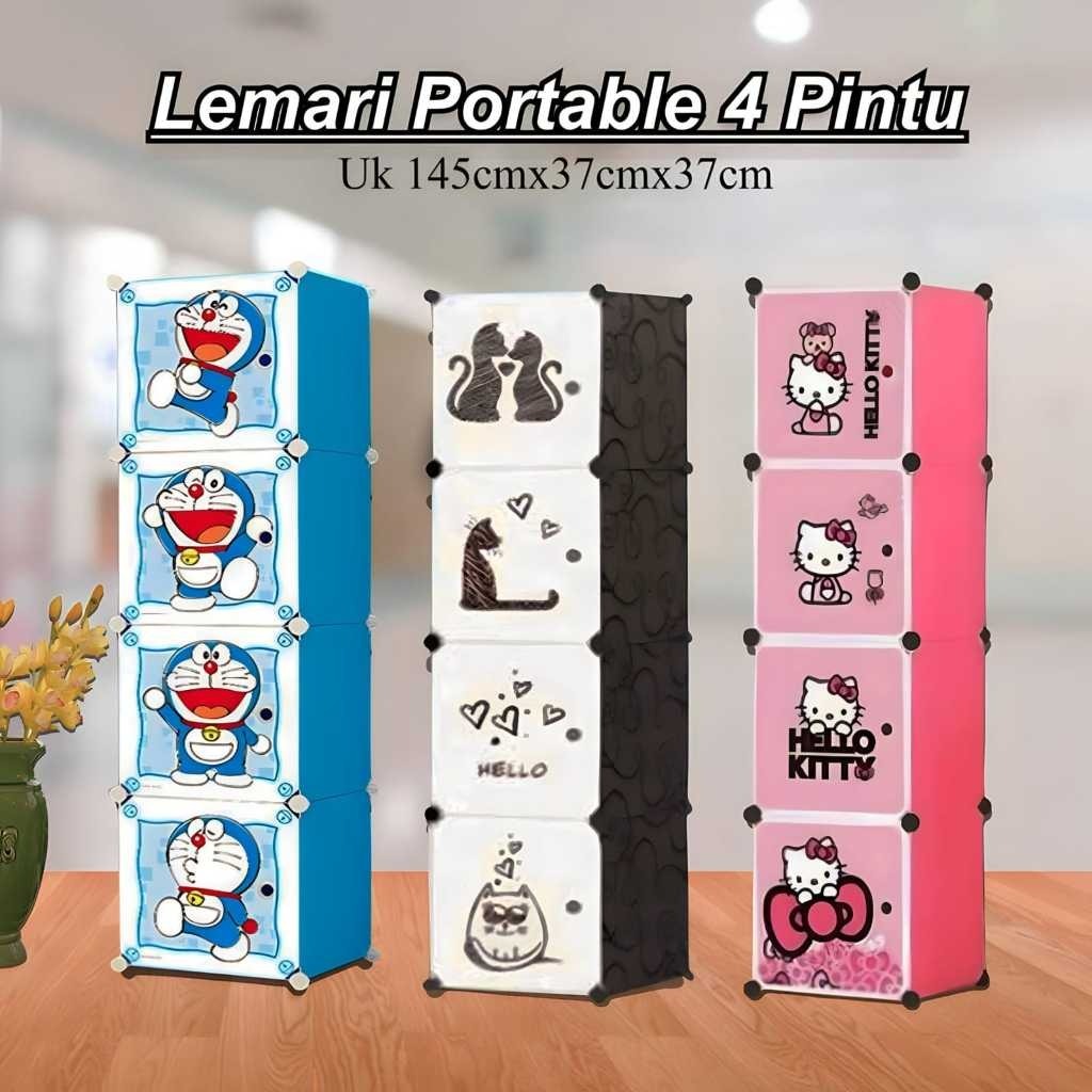 Jual LEMARI 3 SUSUN KARAKTER SERBAGUNA ANTI DEBU 1X3 LEMARI PLASTIK ...