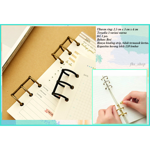 Jual Ring Binder Besi Binding Binder Retro Akrilik Retro Color DIY ...