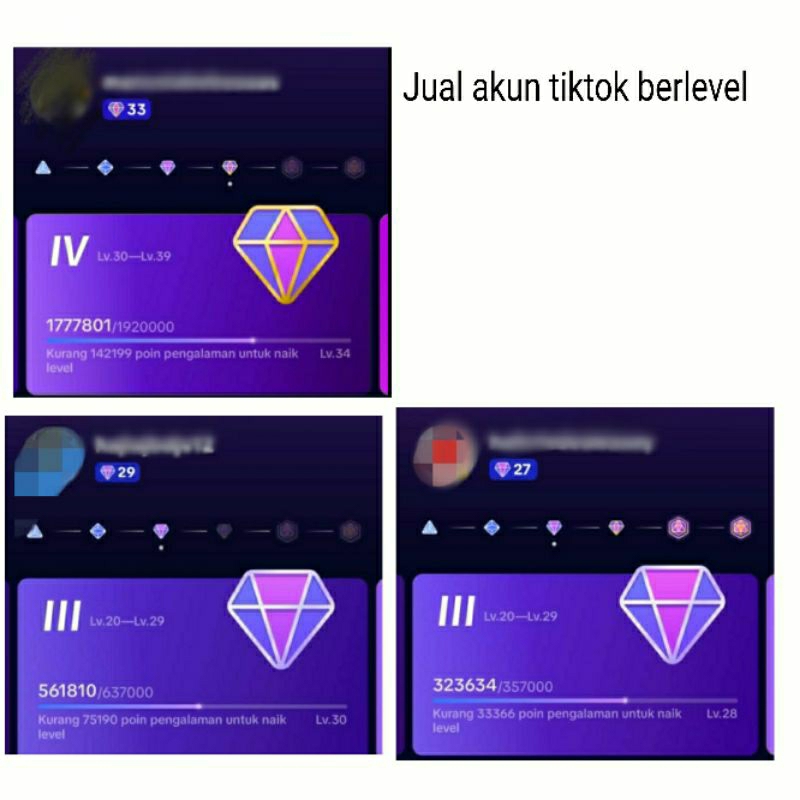 Jual akun tiktok level gift tinggi murah | Shopee Indonesia