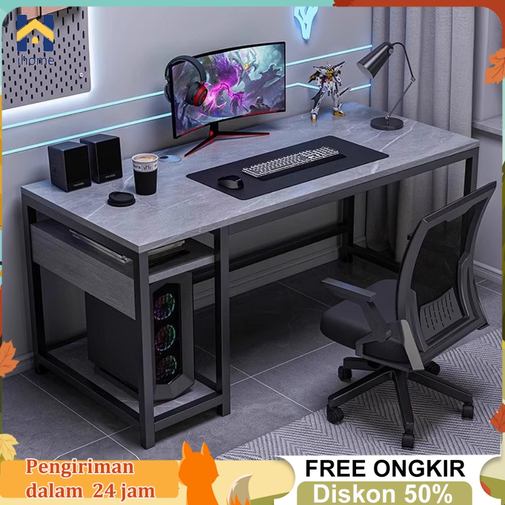 Jual IH Meja Gaming Meja Komputer 140cm Meja Kerja Meja Belajar Meja ...