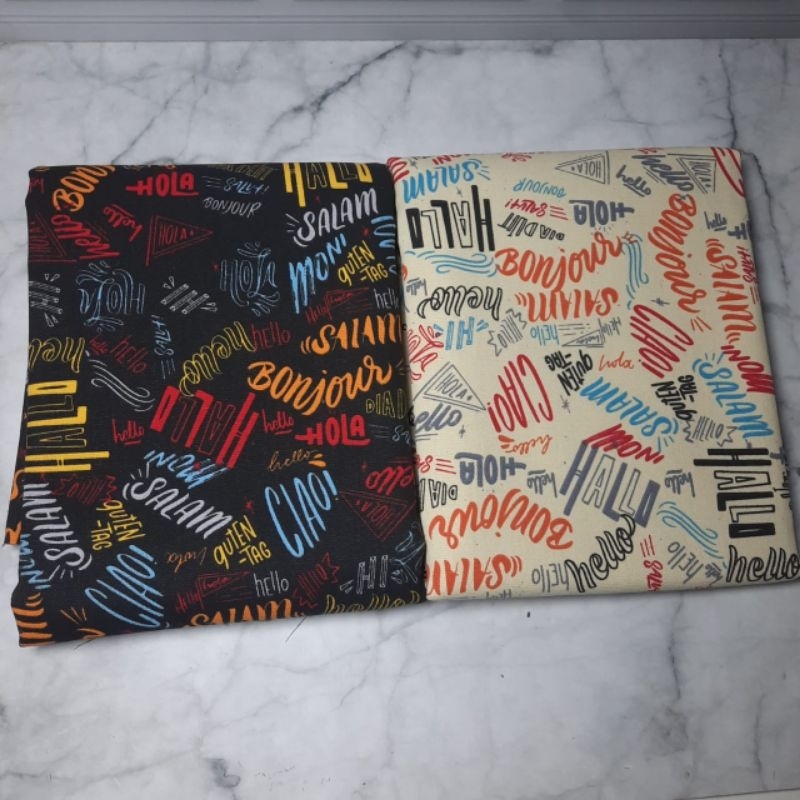 Jual Kain Kanvas Motif Karakter Tulisan ( 50 cm x 150 cm ) | Shopee ...