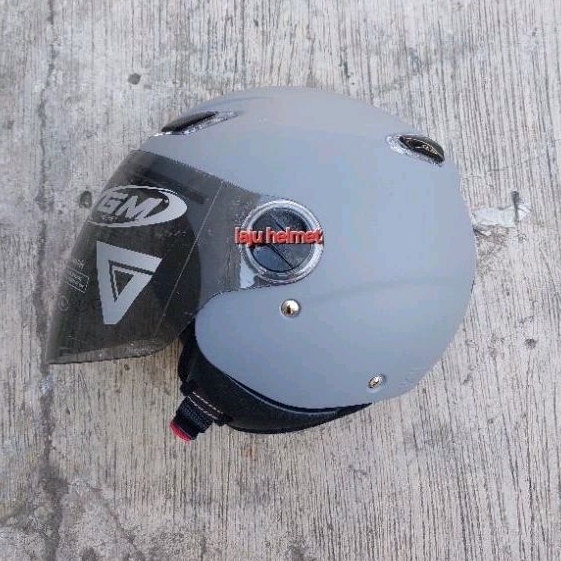 Jual helm GM Venus Hijab solid Dim grey doff original half face ...
