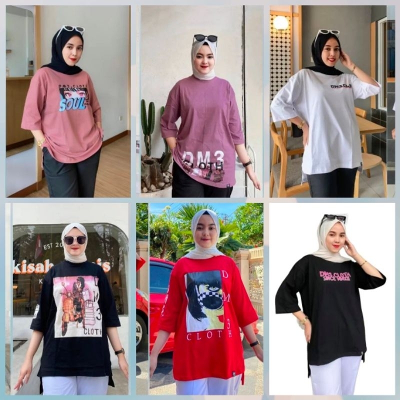 Jual TOP OVERSIZE BY DM3 CLOTH atasan combed20s oversize | Shopee Indonesia
