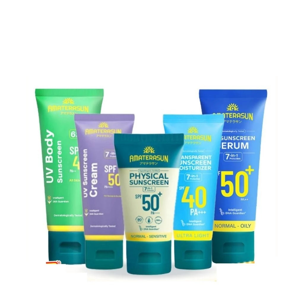 Jual AMATERASUN UV Sunscreen SERIES Physical Sun screen Serum Transparent Sunblok WaterBarrier ...
