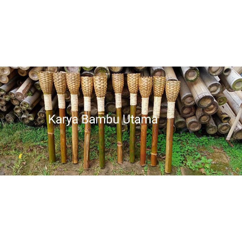 Jual obor bambu ~ obor hiasan 60CM (botol +sumbu) | Shopee Indonesia
