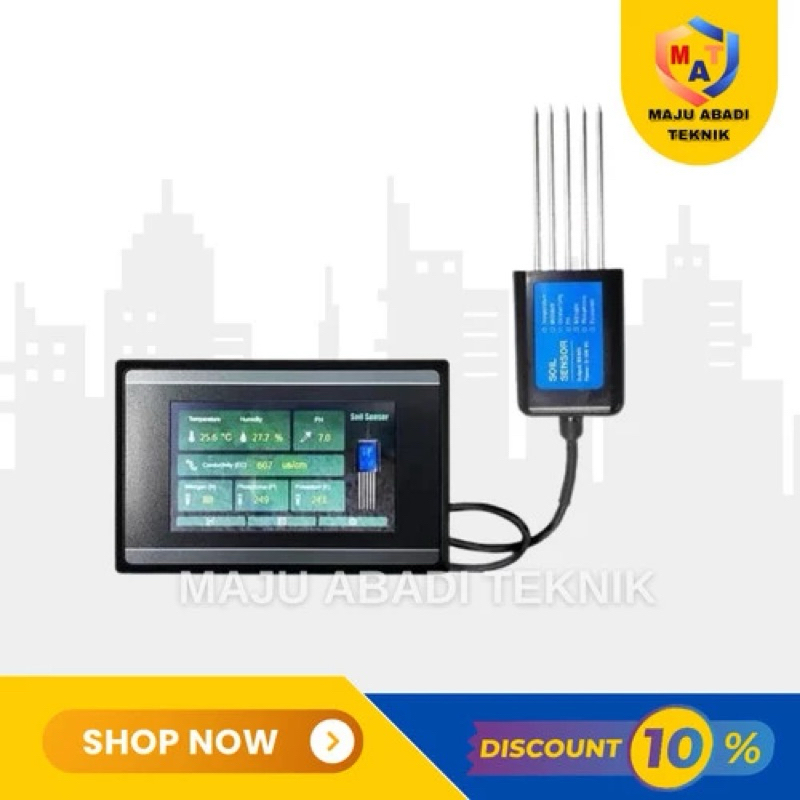 Jual Sensor NPK PH EC TH Soil Moisture Soil Analyzer Datalogger 7 in 1 ...