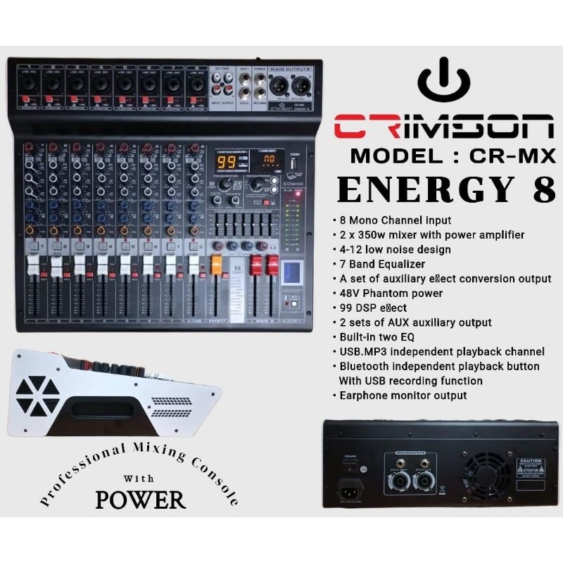 Jual Power Mixer Crimson CR-MX Energy 8 | Shopee Indonesia