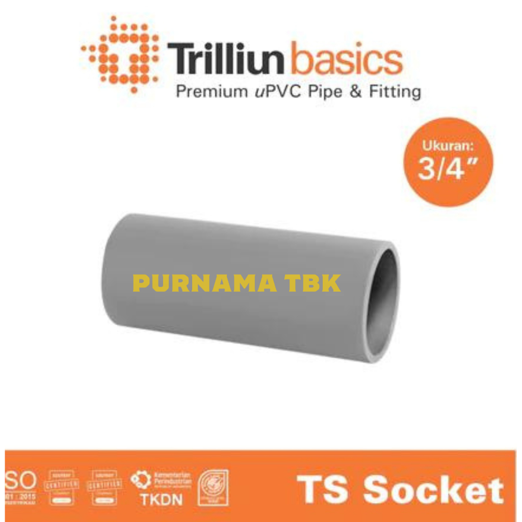Jual Sok/Socket Pipa PVC 3/4" TS - Sambungan pipa sok/socket 3/4" TS ...