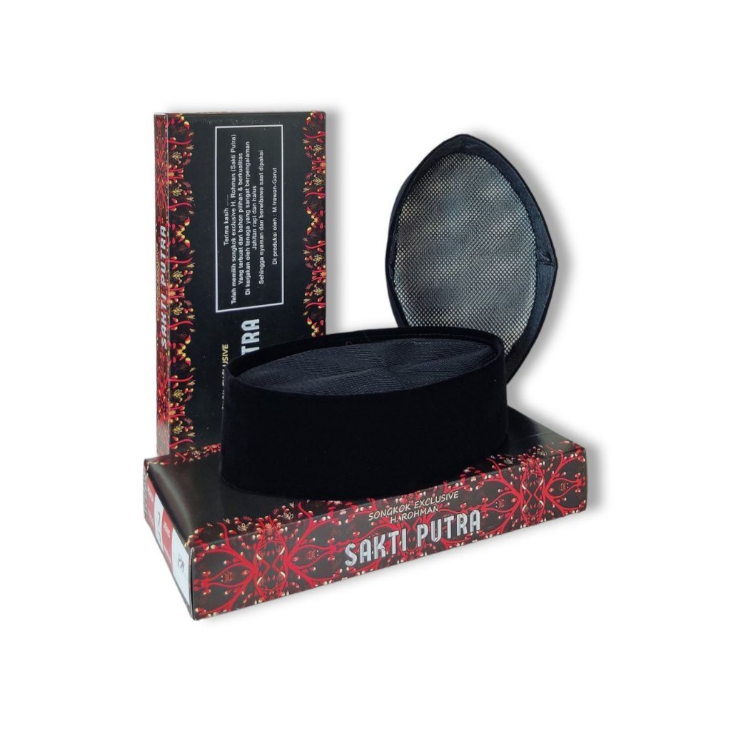 Jual peci songkok kopiah hitam polos full AC anti gerah tinggi 7 8 9 10 ...