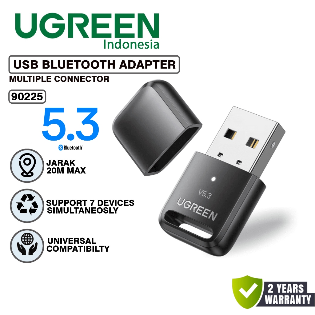 Jual UGREEN 90225 Bluetooth Receiver BT 5.3 Adapter Wireless USB Dongle Transmitter for PC ...