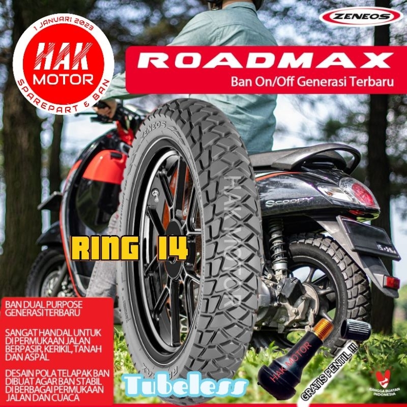 Jual BAN ZENEOS ROADMAX RING 14 TUBLES MATIC ( 80/90-14 ), ( 90/90-14 ...