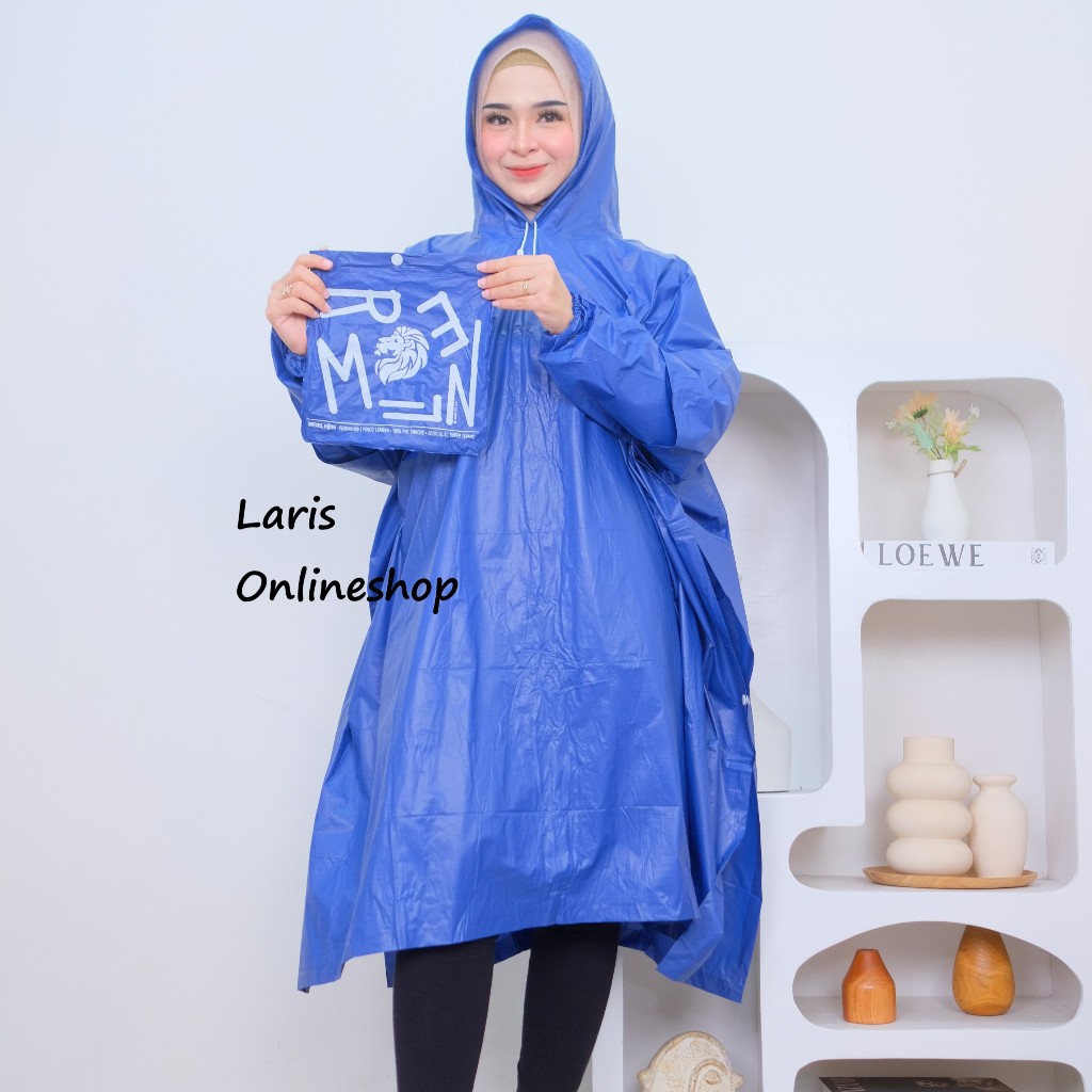 Jual Jas Hujan Ponco Lengan Pesona Merlion / Jas Hujan Polos Warna ...