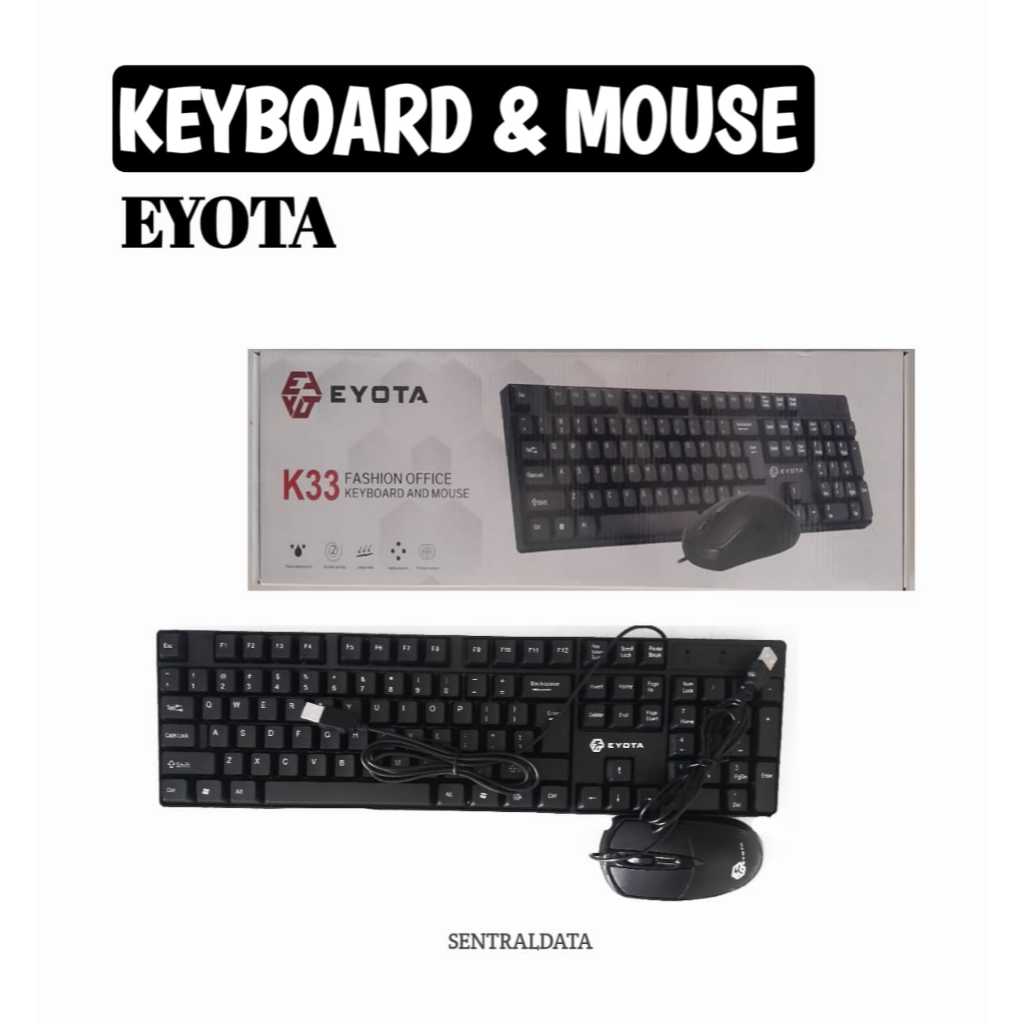 Jual keyboard & Mouse EYOTA K33 100%ORIGINAL | Shopee Indonesia