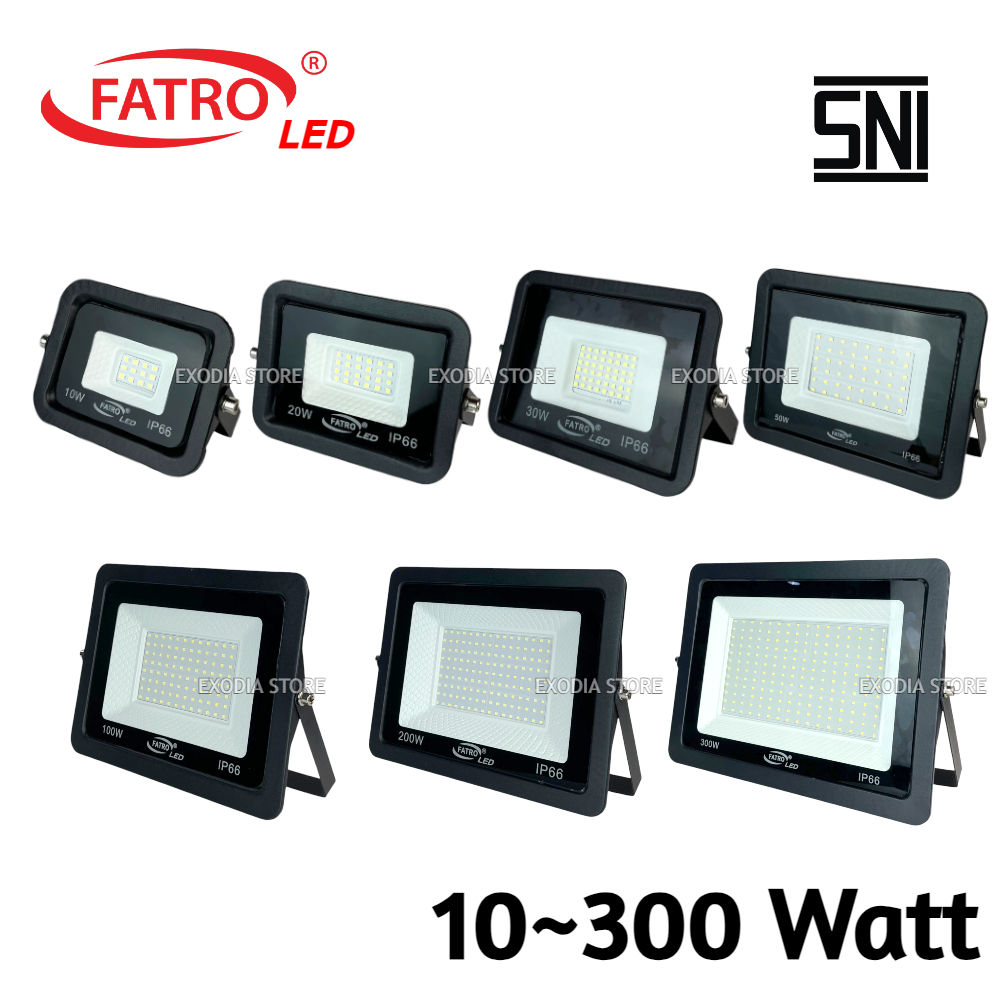 Jual FATRO Lampu Sorot LED Flood Light SMD 10W 20W 30W 50W 100W 200W 300W SNI IP66 Kap Sorot ...