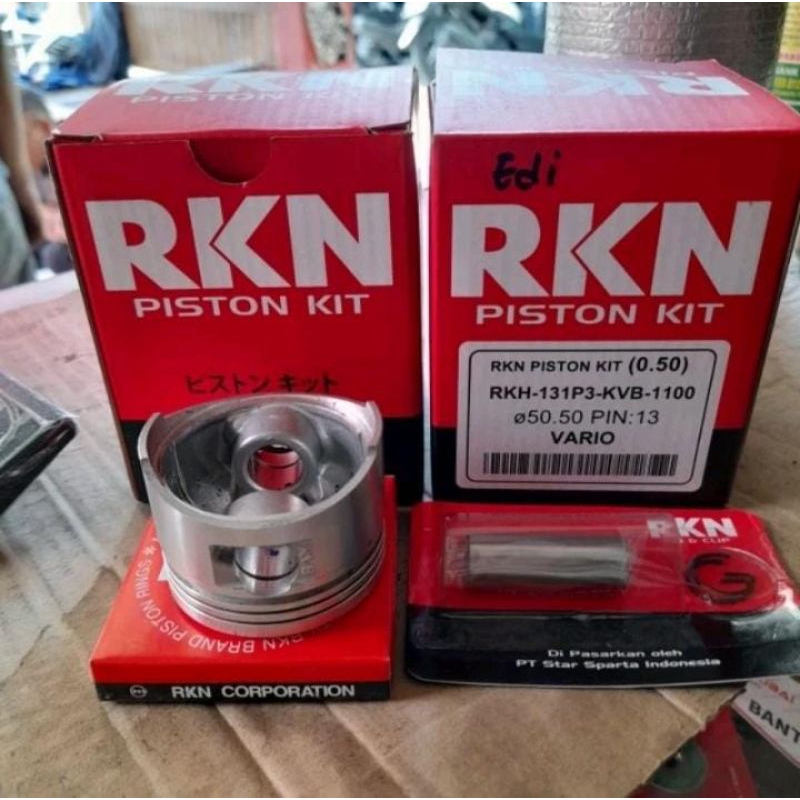 Jual PISTON KIT HONDA VARIO 110 KARBU OVERSIZE 50/100 RKN (RKH-131P3 ...