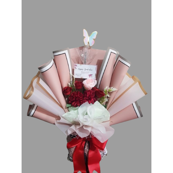 Jual MB HAND BOUQUET BUKET BUNGA MAWAR MERAH / BUKET MERAH / BUKET ...