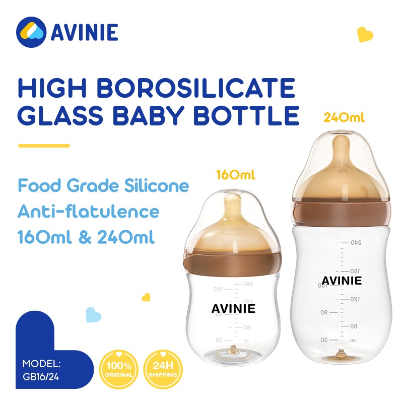 Jual Babyschoose Dot Bayi Botol Susu Kaca Anti Kolik Botol Wide Neck Newborn BPA Free 160ml ...