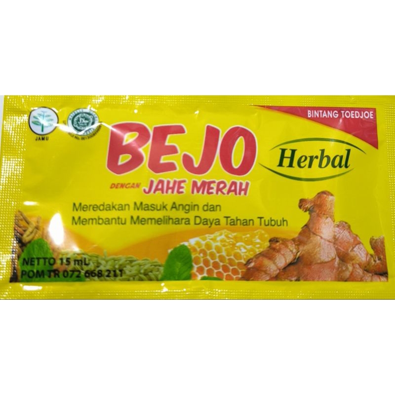 Jual Bejo herbal dengan jahe merah 15 ml. obat masuk angin | Shopee ...