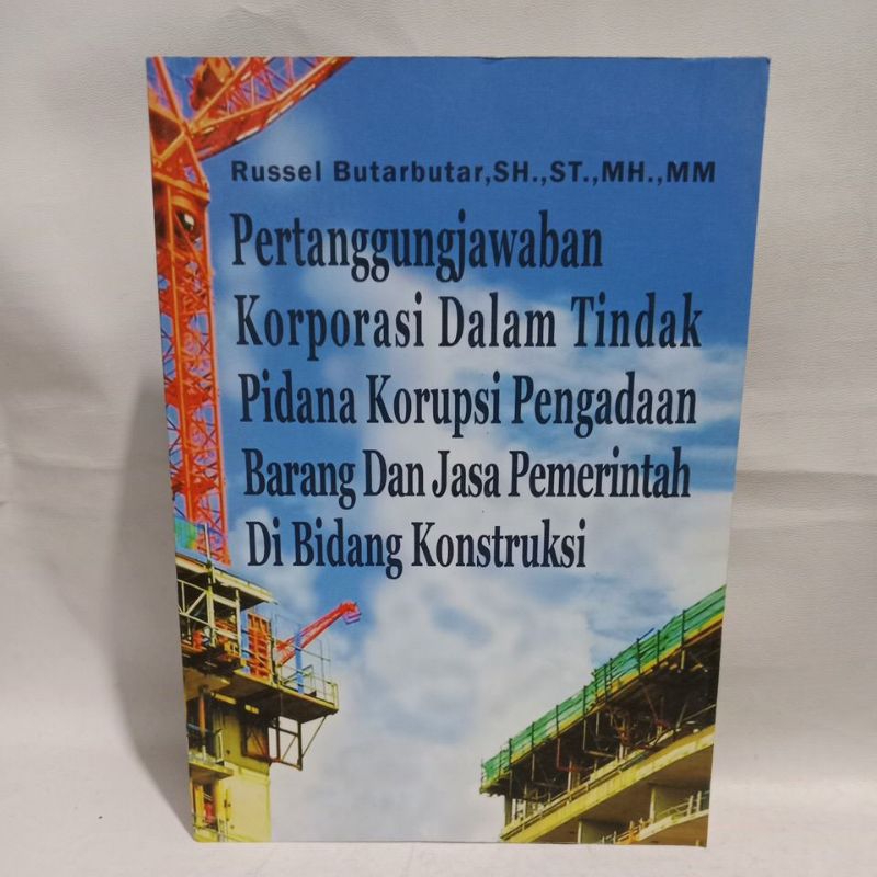 Jual Buku Pertanggungjawaban Korporasi Dalam Tindak Pidana Korupsi Pengadaan Barang Dan Jasa ...