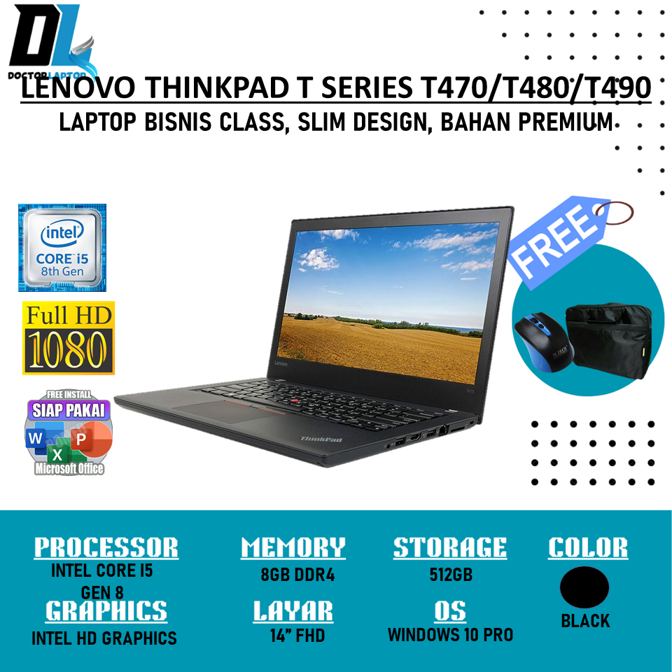 Jual PROMO Laptop Murah Lenovo Thinkpad T480 Core i5 8350U 16GB 1TB SSD ...