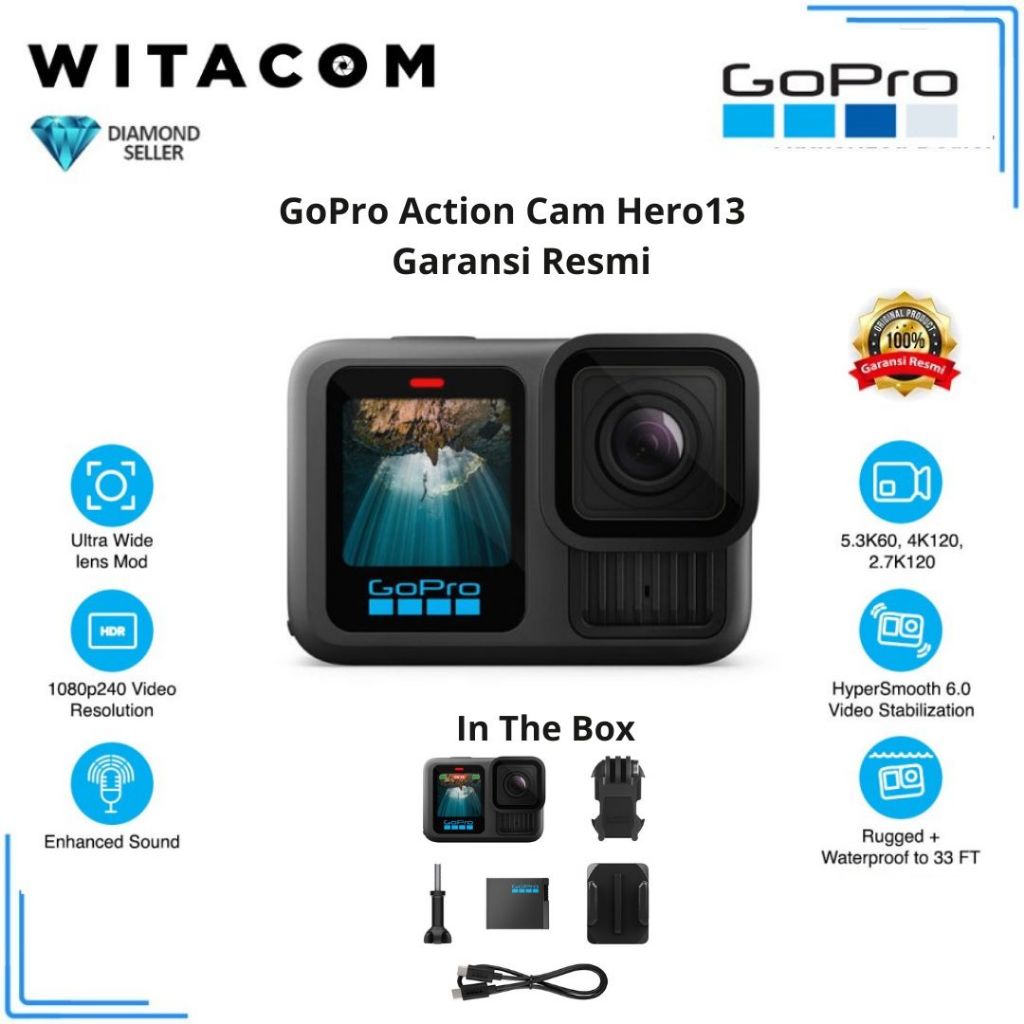 Jual GoPro Action Cam Hero13 / Gopro Hero 13 - Garansi Resmi | Shopee Indonesia