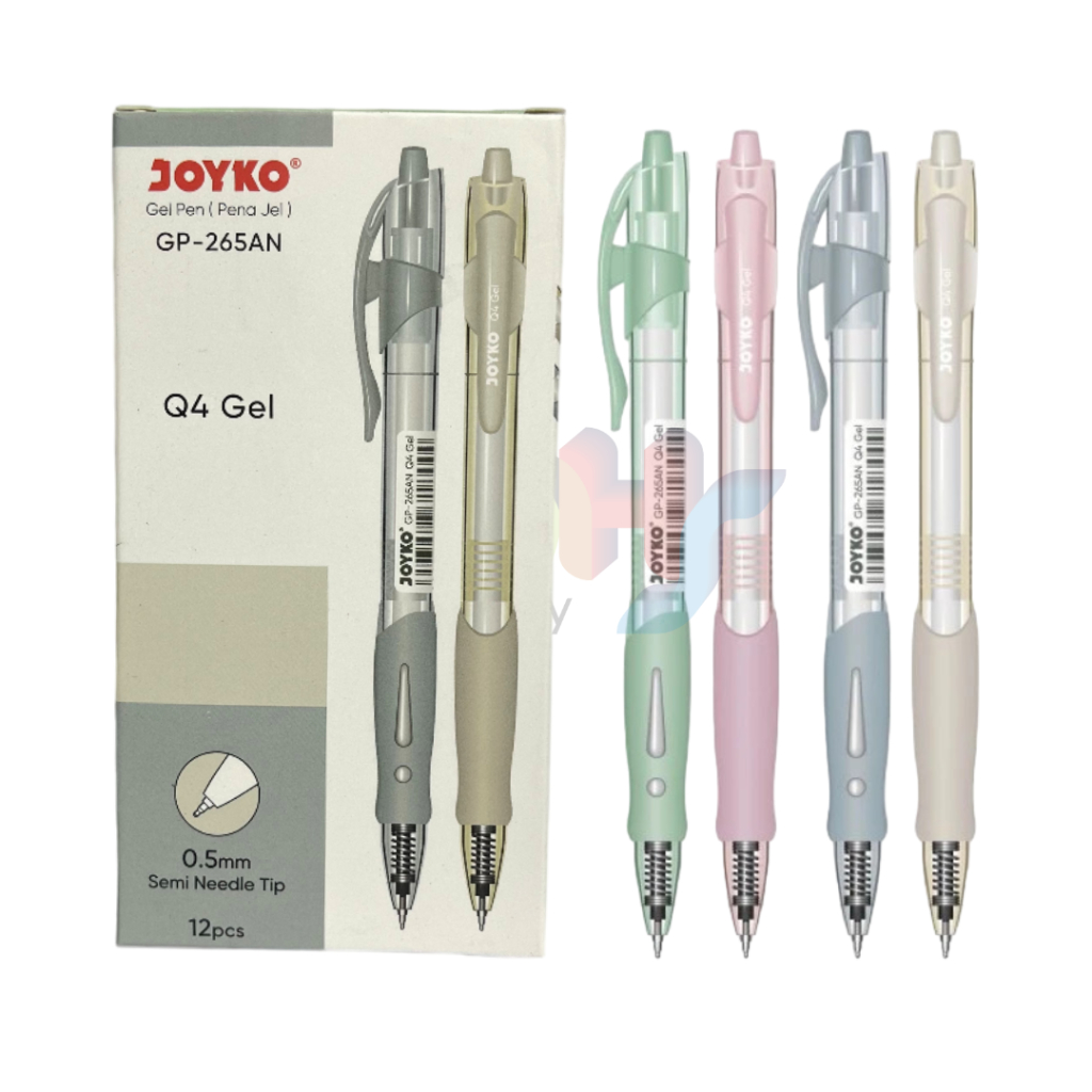 Jual Bolpoin Bulpen Gel Pen Joyko Gp-265AN Q4 GEL HITAM 1BOX 12PCS | Shopee Indonesia