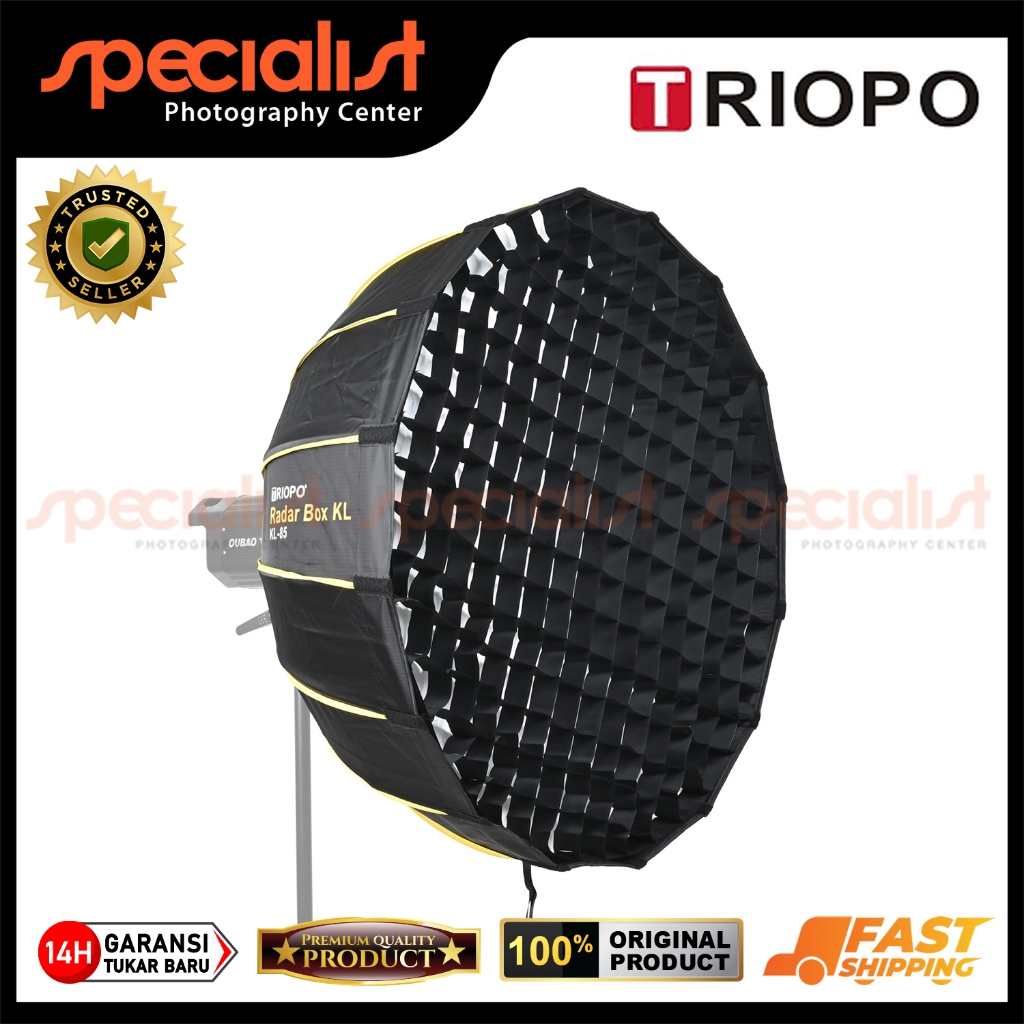 Jual Triopo Radar Softbox KL-105 Beauty Dish Softbox with Grid | Shopee ...