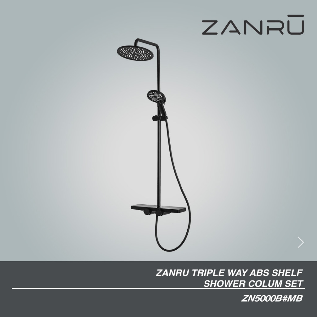 Jual ZANRU 3 way Shelf Column Set ZN500B | Shower Column - Shower Tiang ...