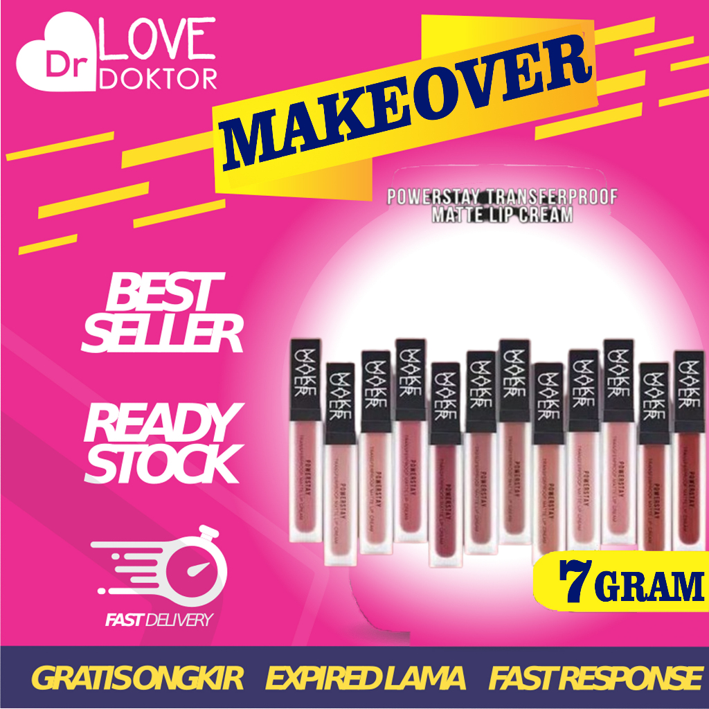 Jual MAKE OVER MAKEOVER POWERSTAY TRANSFERPROOF MATTE LIP CREAM ...