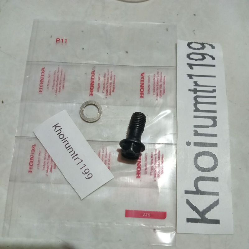 Jual baut banjo selang cakram honda original plus ring | Shopee Indonesia
