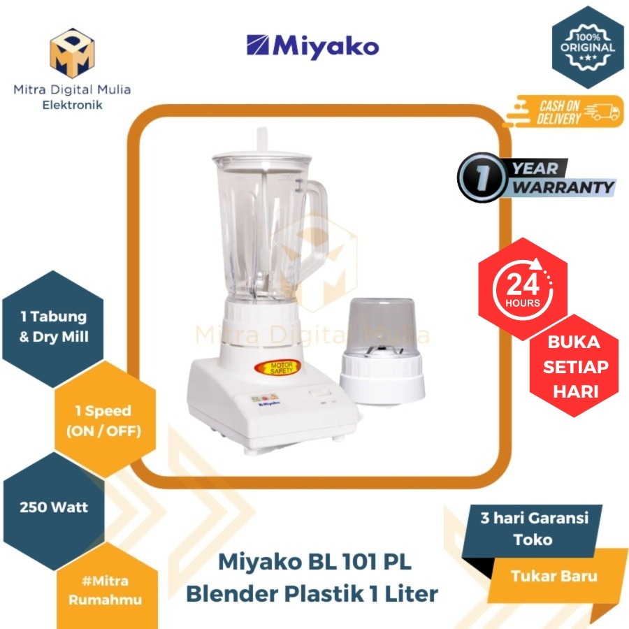 Jual Miyako BL 101 PL Blender Plastik 1 Liter | Shopee Indonesia