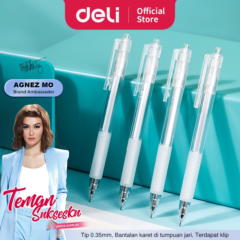 Jual Deli Gel Pen / Pulpen Gel 0.35 mm Nyaman Digenggam A122 | Shopee ...